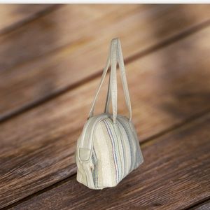 MSL | Bags | Nwt Vintage Nubby Woven Striped Bag | Poshmark